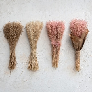 Dried Natural Powderpuff Grass Bunch, Set of 3 - 8.0"L x 3.5"W x 19.5"H ...