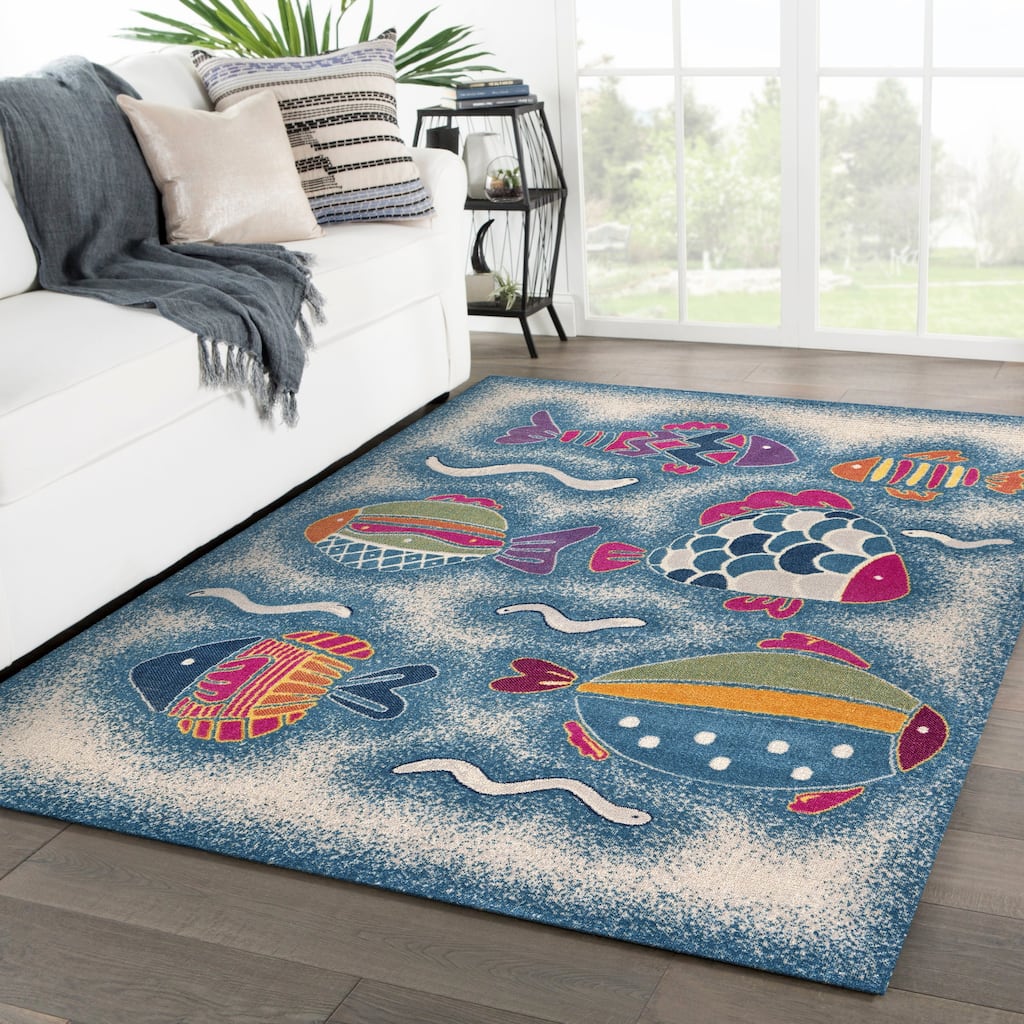 Sevita School of Tropical Fish Multicolored Indoor/Outdoor Rug ...