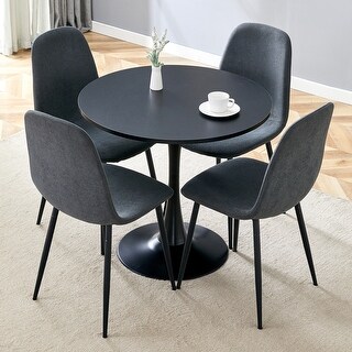 Table and chair set,Hourglass-Shaped Stable Small Round Table With 4 ...