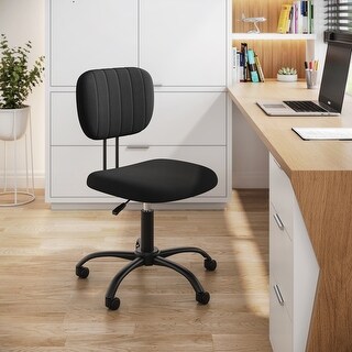 Adjustable Task Office Chair with Fabric Cushion, Steel Base, Smooth ...