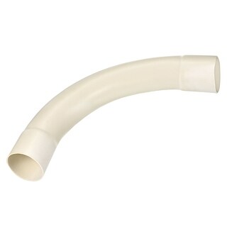 PVC Water Pipe Elbow Fitting 50mm ID 320mm Length Tube Adapter, White ...
