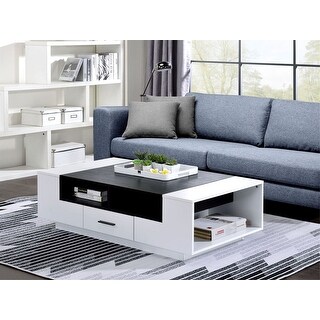 Armour Coffee Table, White & Black - Bed Bath & Beyond - 35325168