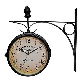 Retro Double-Sided Outdoor Wall Clock - Bed Bath & Beyond - 40838836