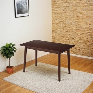 47-inch Dining Table Black Solid Wood Kitchen Table Dining Table - Bed ...