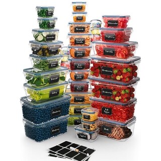 Freezer Containers(72 Piece - 36 Pack) Airtight Plastic Containers for ...
