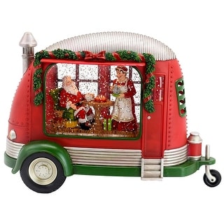 Christmas Lighted Camper Water Spinning Car With Snowman & Tree,11.3x4 ...