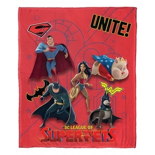 Warner Brothers DC Superpets Super Pet Team Silk Touch Throw Blanket ...