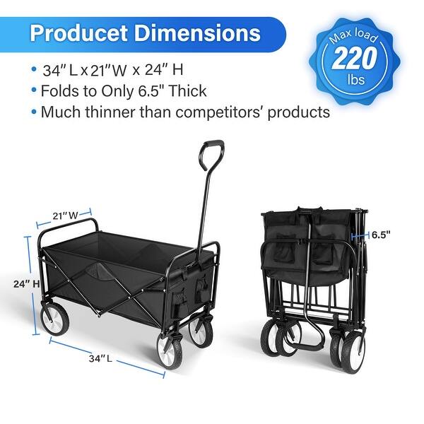 Heavy Duty Folding Portable Hand Cart with Removable Canopy - Bed Bath ...