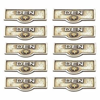 10 Switch Plate Tags DEN Name Signs Labels Lacquered Brass | Renovator ...