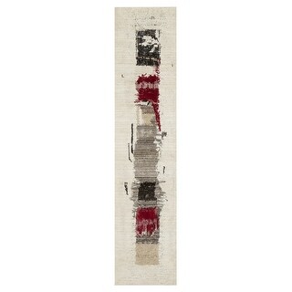 Shahbanu Rugs Parchment White Lori Buft Gabbeh with Avant Garde Design ...
