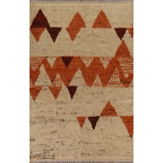 Tribal Geometric Moroccan Berber Wool Area Rug Hand-knotted Carpet - 7 ...