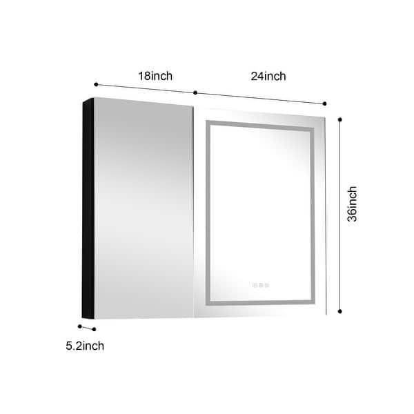 LED Lighted Bathroom Medicine Cabinet with Mirror - 36x42 - Bed Bath ...