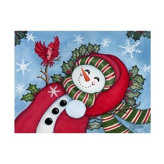 Tracy Miller 'Snowman & Cardinal' Canvas Art - Bed Bath & Beyond - 39505189