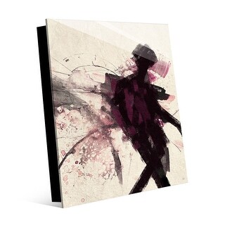 Kathy Ireland Shadow Figure in Black & Pink Abstract on Acrylic Wall ...