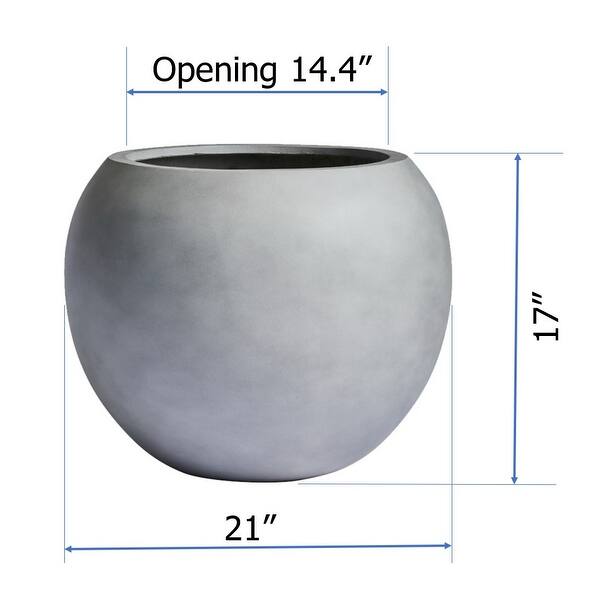 DreamPatio Riverside Fiberstone Modern Sphere Planter for Indoor ...