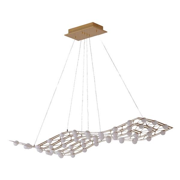 Gold Iron LED Chandelier With White Acrylic Diffusers - Bed Bath ...