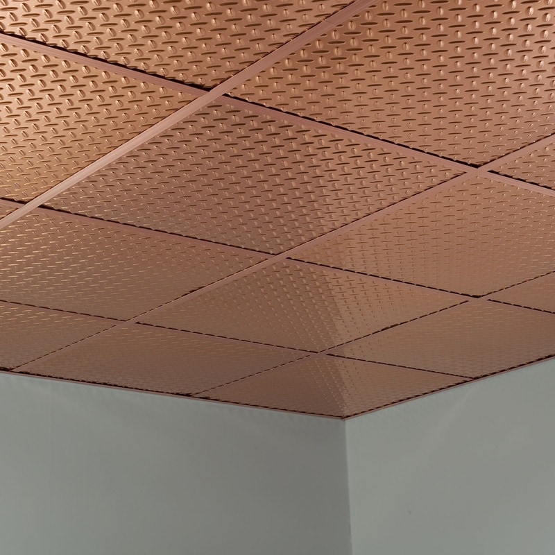 FASÄDE Diamond Plate Revealed Edge Decorative Vinyl 2ft x 2ft Lay in ...