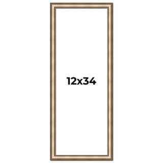 12x34 Frame Gold Solid Wood Shadow Box Width 1.5 Inches | Interior ...