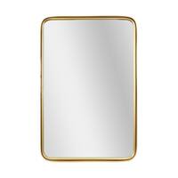 Thin Gold Raised Lip Metal Framed Rectangle Mirror - N/A - Bed Bath ...