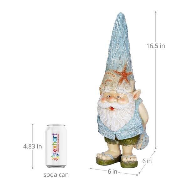 Exhart Beach Bum Benny Gnome Garden Statue, 16 Inch - Bed Bath & Beyond ...