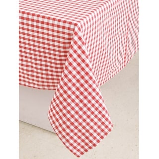 55"x94" PEVA Vinyl Red Plaid Tablecloth With Flannel Backing Table ...