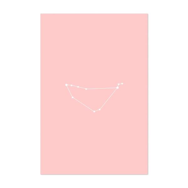 Capricorn Zodiac Constellation Soft Pink Digital Art Print/Poster - Bed ...