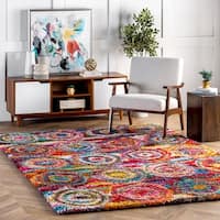 Colorful Area Rug with Artful Design Multicolor Pattern - On Sale - Bed ...