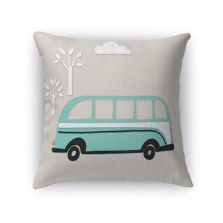 ROAD BUS BLUE Accent Pillow By Kavka Designs - Bed Bath & Beyond - 36716756