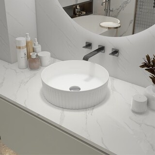 Ceramic Circular Vessel Bathroom Sink Art Sink - Bed Bath & Beyond ...