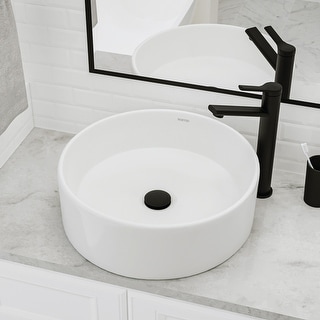 Karran Valera 18" Vitreous China Vessel Bathroom Sink in White - Bed ...
