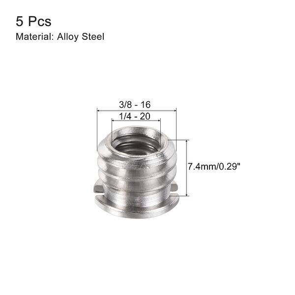 1/4" Female to 3/8" Male Screw Adapter 0.29" for Tripod Alloy Steel ...