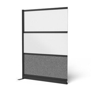 Modular Wall Room Divider System - Black Frame - 53" x 70" Add-On Wall ...