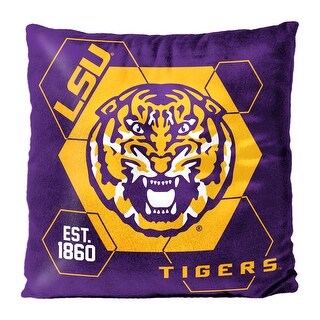 NCAA LSU Tigers Connector 16 Inch Velvet Reverse Pillow - Bed Bath ...