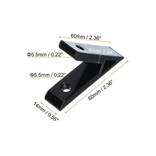 4Pcs 45 Degree Angle Aluminum Profile Corner Brackets 2020 Series Black ...