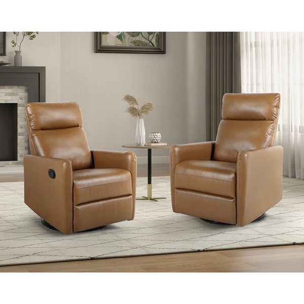Lyle Manual Swivel Recliner with Metal Base Set of 2