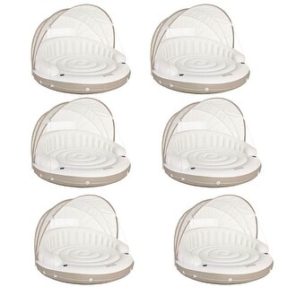 Intex 78 x 59 Inflatable Pool Canopy Island Water Lounger w/ Sun Shade ...