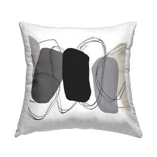 Stupell Contemporary Pebble Shapes Printed Throw Pillow Design by Ruth ...