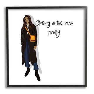 Stupell Strong The New Pretty Phrase Framed Giclee Art Design by Saba ...