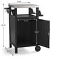 Barbecue/Grill Side Table Trolley, Outdoor Prep Dining Table Serving ...