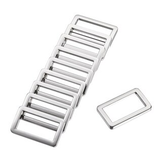 Metal Rectangle Ring Buckles 25.7x12.5mm for Bags Belts DIY Silver Tone ...