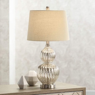Lili 25" High Fluted Mercury Glass Table Lamp - 13" x 25" - Bed Bath ...