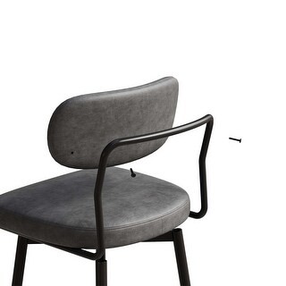 360 ° Rotating Bar Chair Set with Leather Cushions and Iron Brackets ...