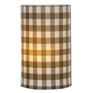 Gray Small Buffalo Check Pillar 3"x5" - 5" H x 3" Dia - Bed Bath ...