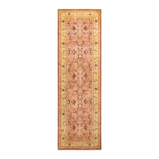 Overton Handknotted Wool Traditional Oriental Orange Runner - Bed Bath ...