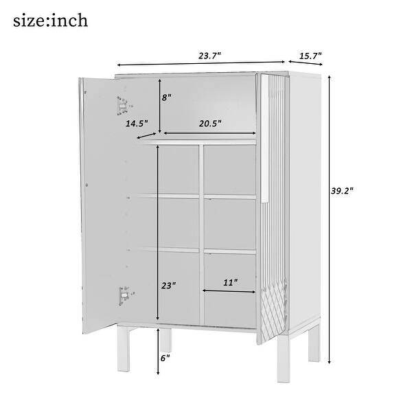 Free Standing Shoe Cabinet with Adjustable Storage Shelves - Bed Bath ...