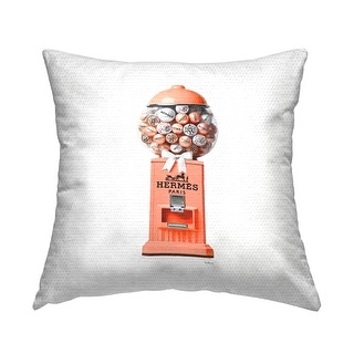 Stupell Orange Gumball Machine Printed Outdoor Throw Pillow Design by ...
