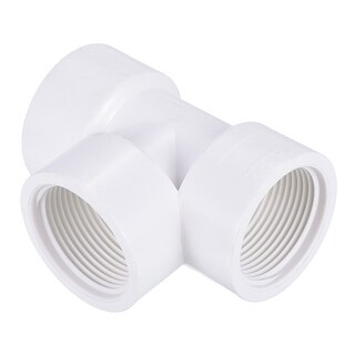 UPVC Pipe Fitting 1-1/4PT Female Thread Tee Socket Hose Connector White ...