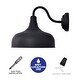 C Cattleya 11.75" Black 12W LED Outdoor Barn Light - Bed Bath & Beyond ...