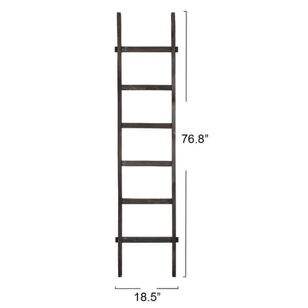 Decorative Fir Wood Ladder with 6 Rungs - Bed Bath & Beyond - 34813622