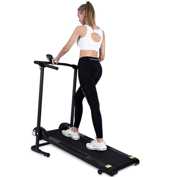 Manual steel treadmill with 10° incline small folding treadmill ...